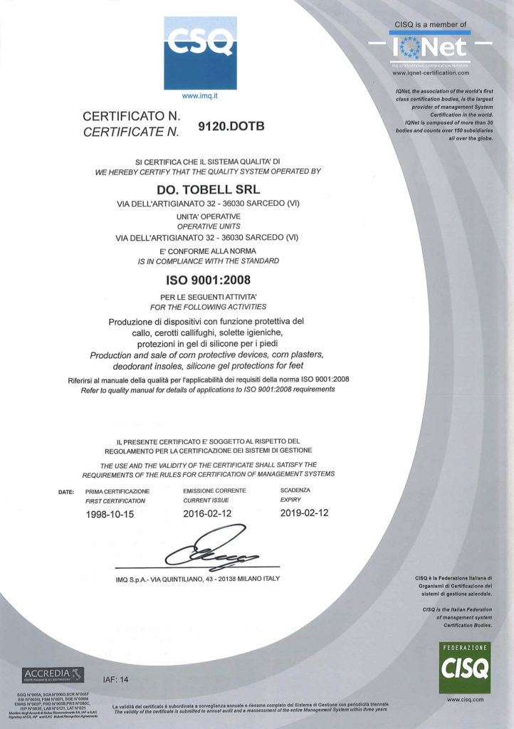 DoTobell_CSQ ISO 9001-2008 | Do-Tobell